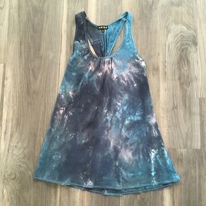 Akiko | Tops | Akiko Silk Tie Dye Racerback Tank Top Small | Poshmark